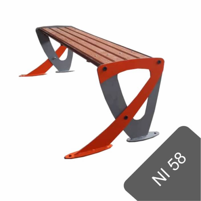 نیمکت بدون پشتی فلزی NI 58 - گروه تولیدی شهر سامان